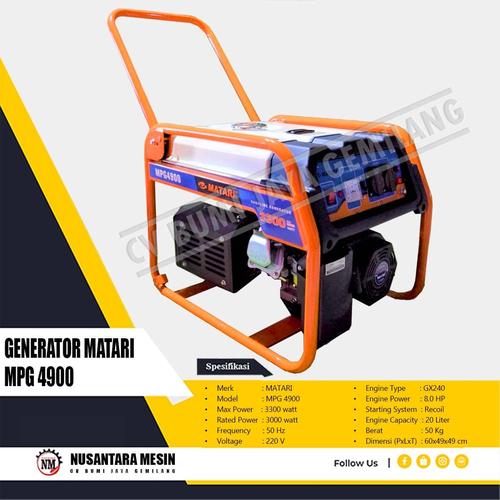 Jual MESIN GENSET / GENERATOR MATARI MPG 4900 - Kota Surabaya - Nusantara_mesin | Tokopedia
