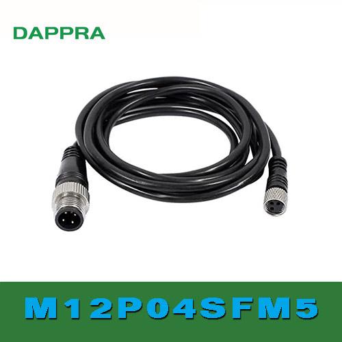 Jual M12 4 Pin 4pin Male ke female straight Connector 5m cable OD72 ...
