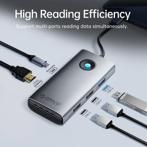 Promo ORICO Type C Hub 5Gbps USB 3.0 PD VGA RJ45 SD TF AUX - PW11 ...