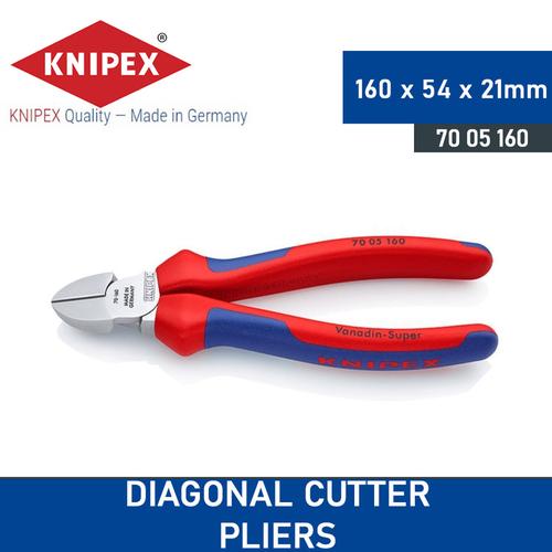 Jual Tang Potong Diagonal 160 mm 70 05 160 KNIPEX Diagonal Cutter ...