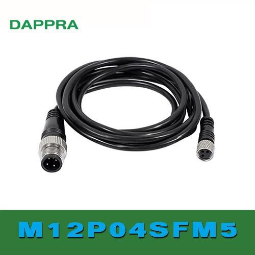 Jual M12 4 Pin 4pin Male ke female straight Connector 5m cable OD72 ...