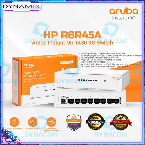 Jual HP R8R45A Aruba Instant On 1430-8G 8 Port Gigabit Unmanaged Switch - Kota Surabaya ...