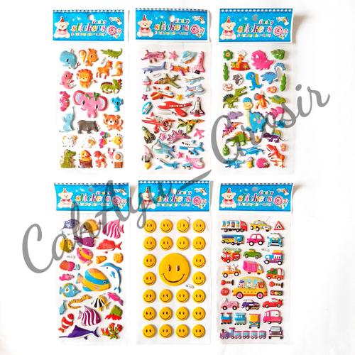 Jual Stiker Sticker Timbul Anak Lucu - Hewan Mobil Smile Ikan Pesawat ...