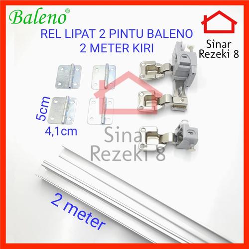 Jual Engsel Rel Lemari Lipat Tarik Dorong + Roda 2 M Fold Foldable ...