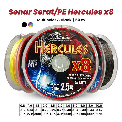Jual Senar PE Duraking Hercules x8 50 meter - 0.8 - Kota Palembang ...
