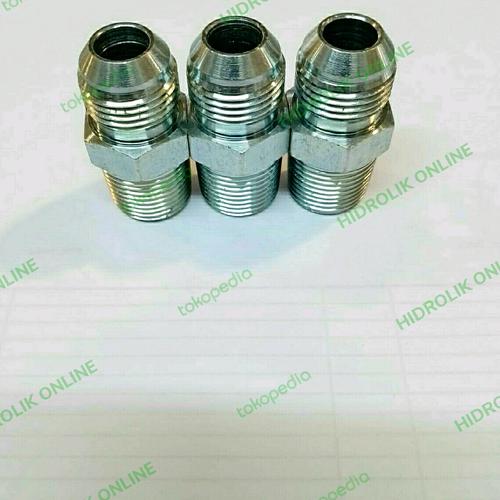 Jual DOBEL NEPEL HIDROLIK 3/4 NPT - 3/4 JIC / NEPEL KOMBINASI DRAT NPT ...