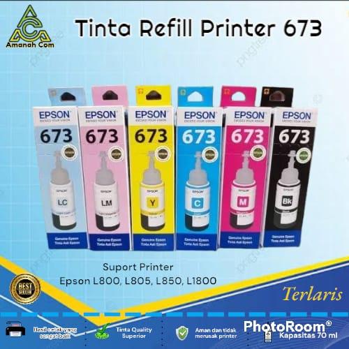 Jual TINTA REFFIL PRINTER 673 PREMIUM VARIAN WARNA - Hitam - Kota ...