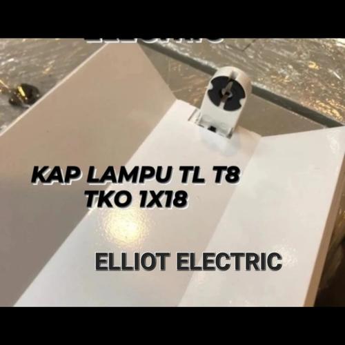 Jual KAP TKO 1x18 SET KOMPLIT TL LED PHILIPS T8 ECOFIT 8WATT 1x8W 60cm ...