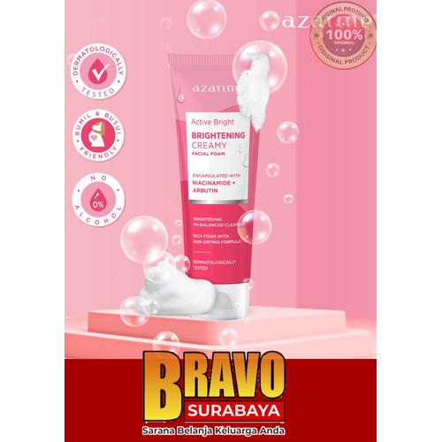 Jual Azarine Active Bright - Brightening Creamy Facial Foam 50gr - Kota ...