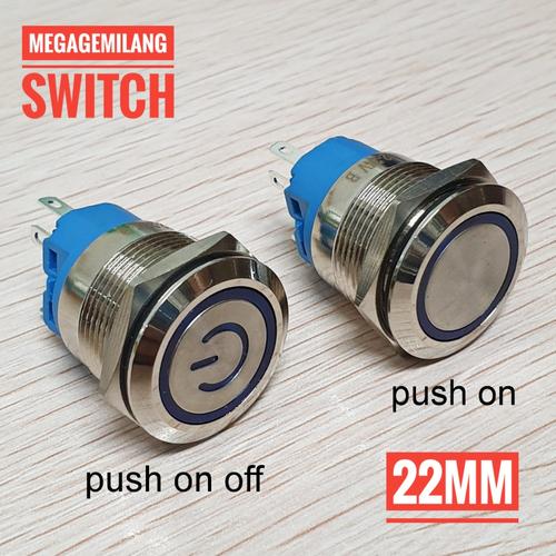 Jual Saklar Tombol Push 22 mm Stainless Push Button Switch - Jakarta ...
