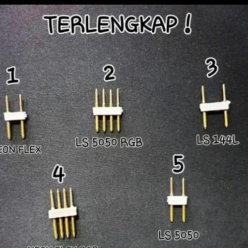Jual Pin Jarum Soket Lampu Led Neon Flex 220 V / Led Strip Selang 5050 ...
