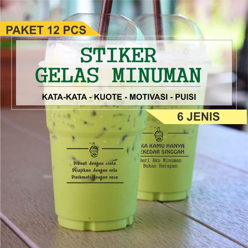 Jual Stiker Kata Kata Untuk Kemasan Minuman isi 10 Lusin (120 Pcs ...