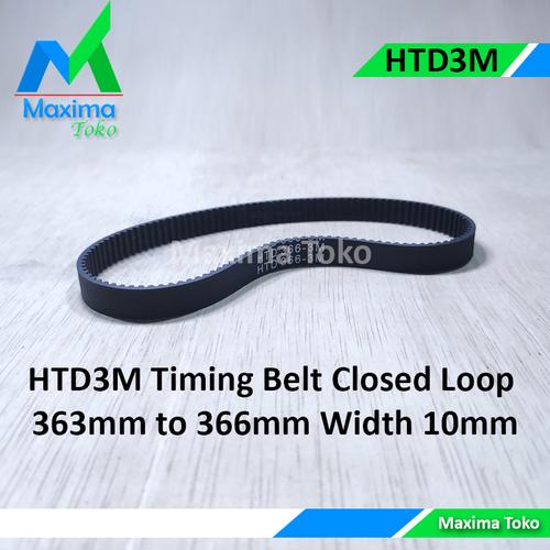 Jual HTD3M Timing Belt L 363mm 366mm gigi 121 122 Close loop HTD 3M W10 - 366MM - Kota Cimahi ...