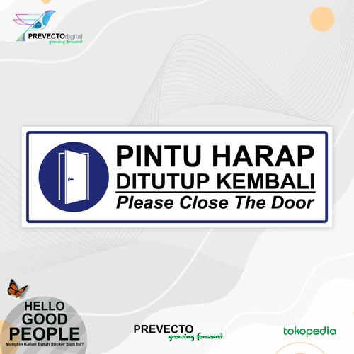 Jual Sticker Safety Sign K3 Rambu Pintu Harap Ditutup Kembali - 23x7,5cm - Jakarta Barat ...