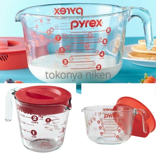 Jual pyrex gelas ukur gelas takar measuring cup dengan tutup - 2 liter ...