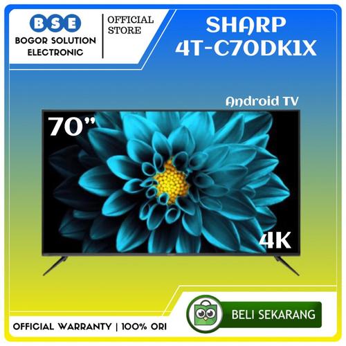 Promo TV Android Sharp 70 Inch 4T-C70DK1X 4K Android TV 70 Sharp 70DK1X ...