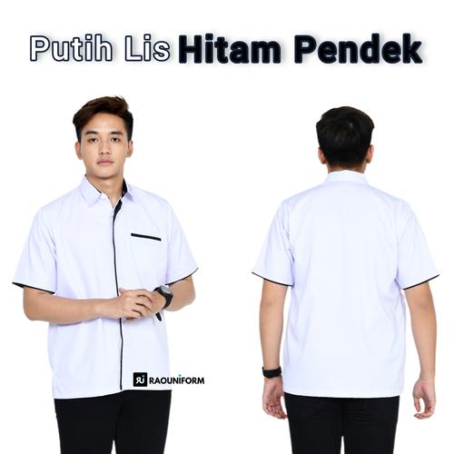 Jual Baju Seragam Putih/Kemeja Putih Lis/Kemeja Putih Pria/Baju Seragam ...