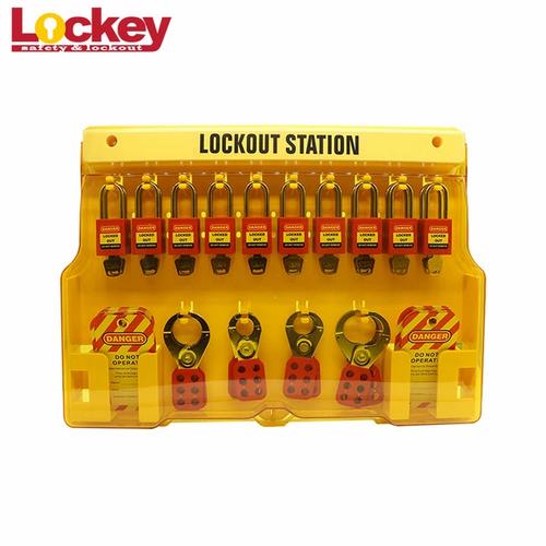 Promo Lock out Station Kuning 1 set (10 padlock + 4 Hasp + 24 Tag ...