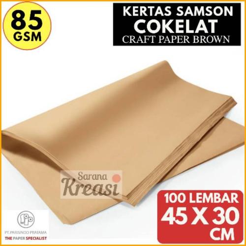 Jual Kertas Samson Craft 85g A3+ Isi 100 lembar | Crafting Brown Paper ...