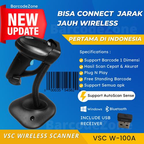 Promo BARCODE SCANNER VSC W-100A WIRELESS STAND AUTO SENSE - SENSITIF ...