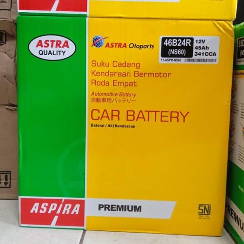Jual Aki Mobil Apv, Luxio, Grand Max, Swift NS60 / 46B24R Aspira 12v ...