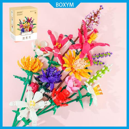Jual Mainan Blok Susun Bangunan Flower Bouquet Rose Brick Balok Buket ...