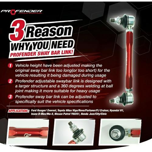Jual PROFENDER front link stabil depan Fortuner VNT VRZ Hilux Vigo Revo ...