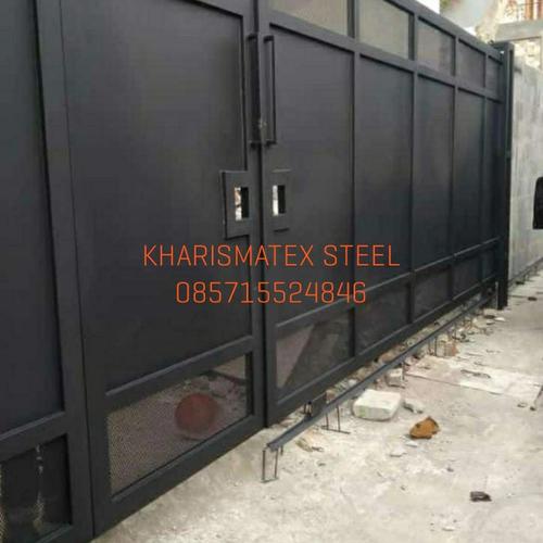 Jual pagar sliding minimalis plat esser kombinasi plat perforated ...