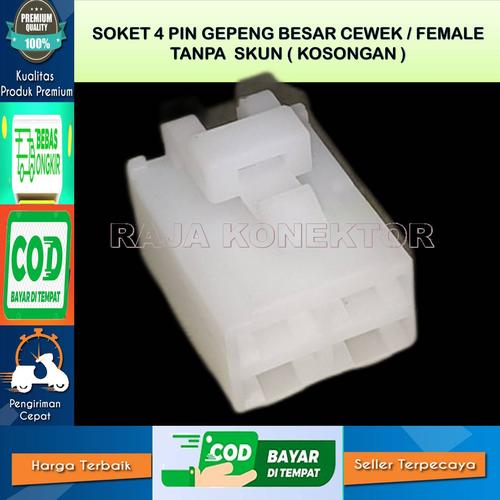 Jual soket motor 4 pin besar/soket mobil soket 4 pin besar female ...
