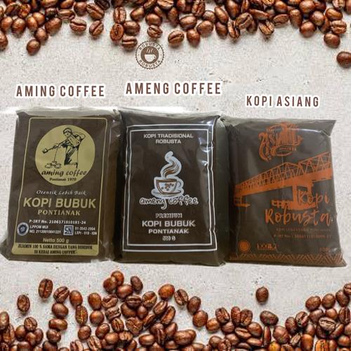 Promo KOPI BUBUK ROBUSTA AMING COFFEE AMENG COFFEE KOPI ASIANG PONTIANAK - AMENG 500Gr - Jakarta ...