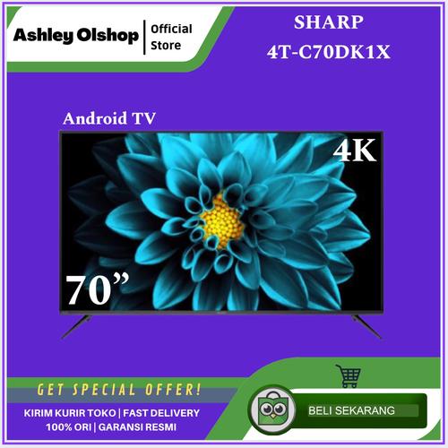 Promo LED TV Sharp 70" Inch Aquos 4K 4T-C70DK1X 4K Android TV 70 Sharp ...