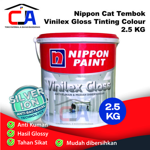 Jual Vinilex Gloss Putih 2,5L Cat Tembok Glossy Nippon Paint Tinting ...