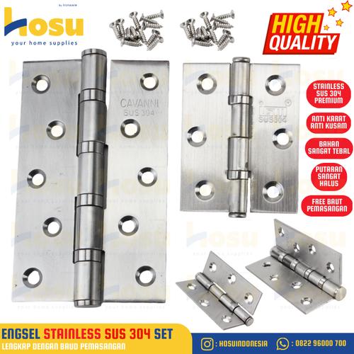 Jual Engsel Stainless 304 Tebal Engsel Pintu Jendela Lemari 2 3 4 5 ...