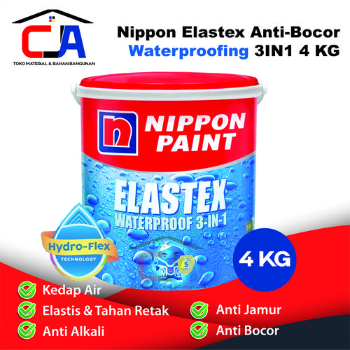 Jual Nippon Elastex Aquaproof 4 KG / Cat Tembok Anti Bocor Waterproof ...