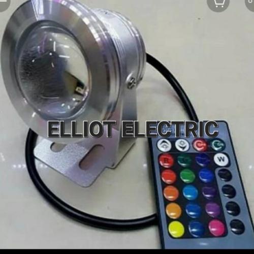 Jual LAMPU KOLAM IKAN 10W 12 VOLT UNDERWATER 10 WATT RGB + REMOTE 12V ...