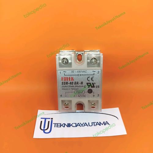Jual Solid State Relay SSR 40DA-H / Solid State Module Fotek SSR 40DA-H ...