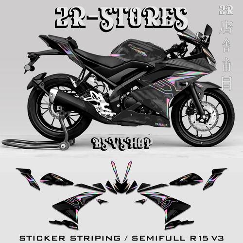 Jual STRIPING MOTOR YAMAHA R15 V3 EDISI RAINBOW / DECAL STICKER R15 V3 ...