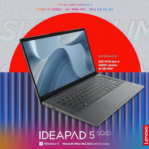 Jual Lenovo Ideapad 5 IP5 5RID | i5-1235U 16GB SSD 512GB MX550 2GB W11 OHS - Kota Surabaya ...