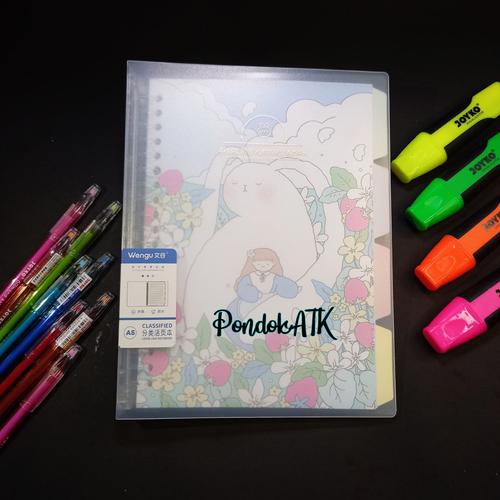 Jual Binder Plastik Transparan Wengu Map Binder A5 Plastik - Kota ...