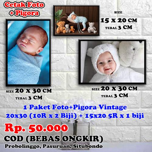 Jual CETAK FOTO + PIGORA KAYU MDF (1 PAKET 3 FOTO UKURAN 10RS) - Kab ...