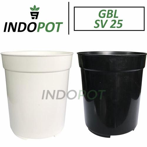 Jual Pot Tinggi GBL SV Ukuran 25 Warna Hitam dan Putih Tebal Pot ...