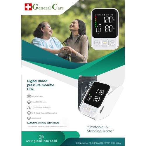 Jual TENSIMETER GENERAL CARE C02 / TENSI DIGITAL GC MEDICAL ONLINE - Tensi LD521 - Kota ...