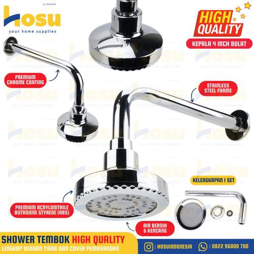 Promo Wall Shower Tanam Tembok Head Shower Dinding Mandi Stainless ...