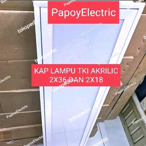 Jual Kap Lampu TKI AKRILIC 2x18/2x8w Housing TL Neon Led 60cm RM ...
