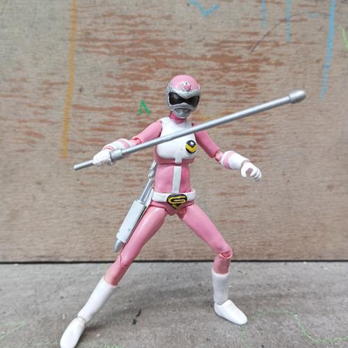 Jual Action figure custom Shf Goggle v Pink super Sentai Power rangers ...