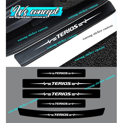 Jual 9pcs karbon mobil TERIOS stiker carbon 3d pijakan mobil pijakan ...