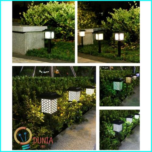 Jual Lampu Solar Pagar Taman 5 LED Model Minimalis Besar / Lampu Tenaga ...