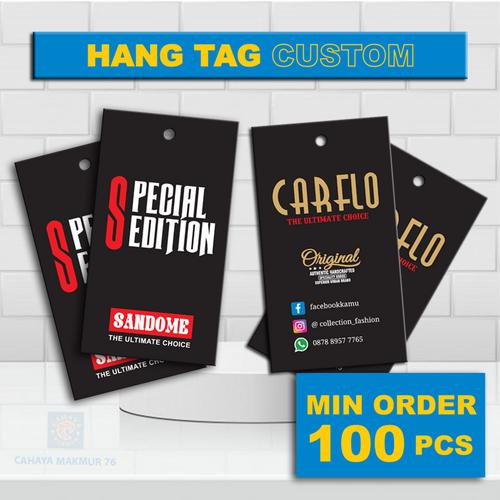 Jual Hang tag custom label hangtag baju hang tag gamis hang tag celana ...