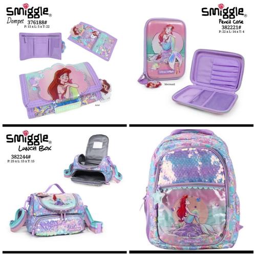 Jual Tas Ariel Mermaid Smiggle Backpack, Lunch Bag, Wallet, Pencil Case ...