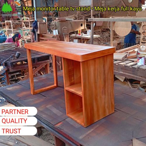 Jual Meja kerja kayu minimalis Wooden Table Monitor P100xL40xT60 Cm ...